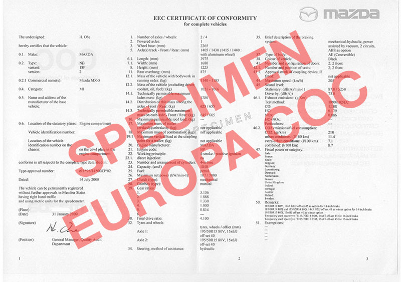 Comment obtenir un certificat de conformité voiture